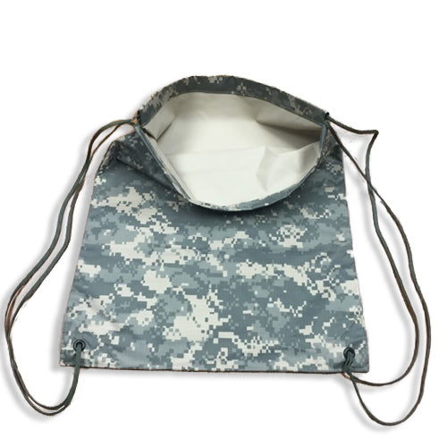 Water-Resistant Nylon Camo Drawstring Bag – Solid Nylon & Mesh – ORC ...